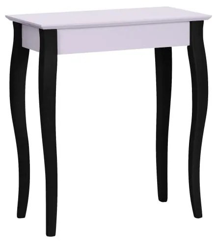 Světle růžový konzolový stolek s černými nohami Ragaba Lilo, šířka 65 cm
