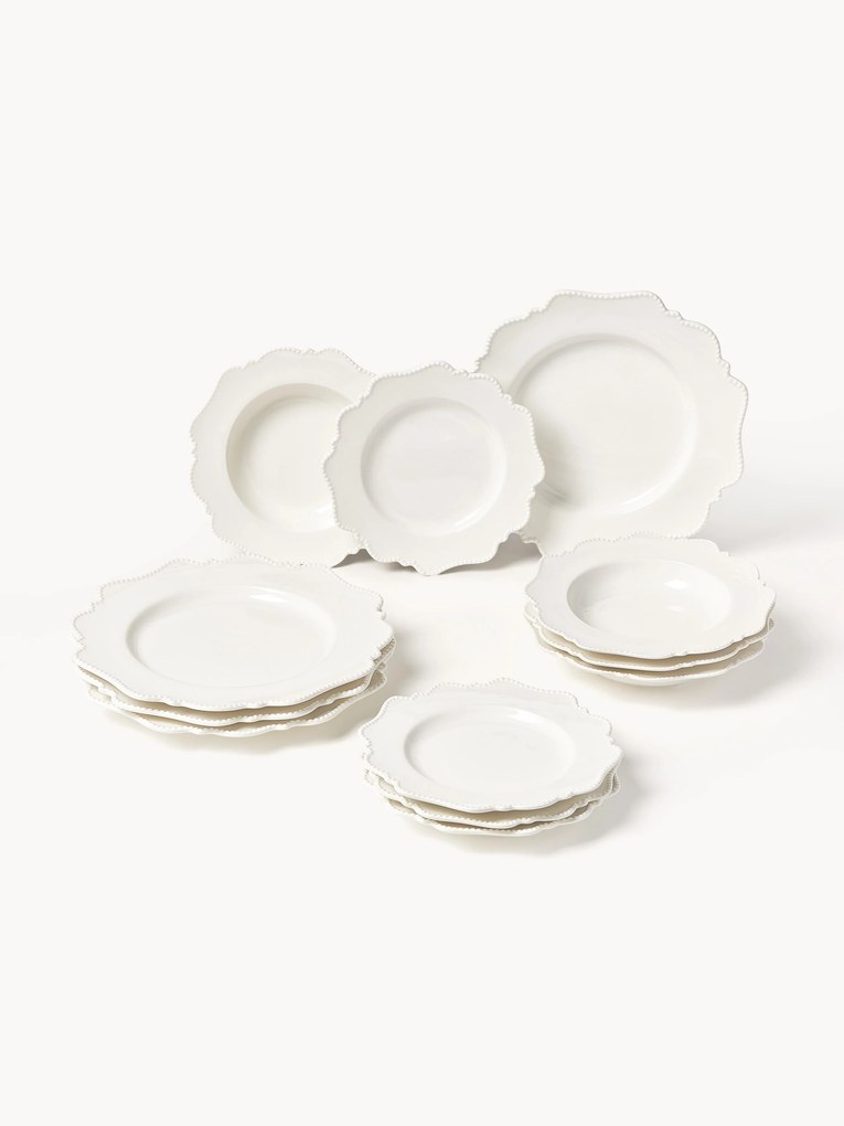 Sada porcelánového nádobí Grace, pro 4 osoby, 12 dílů