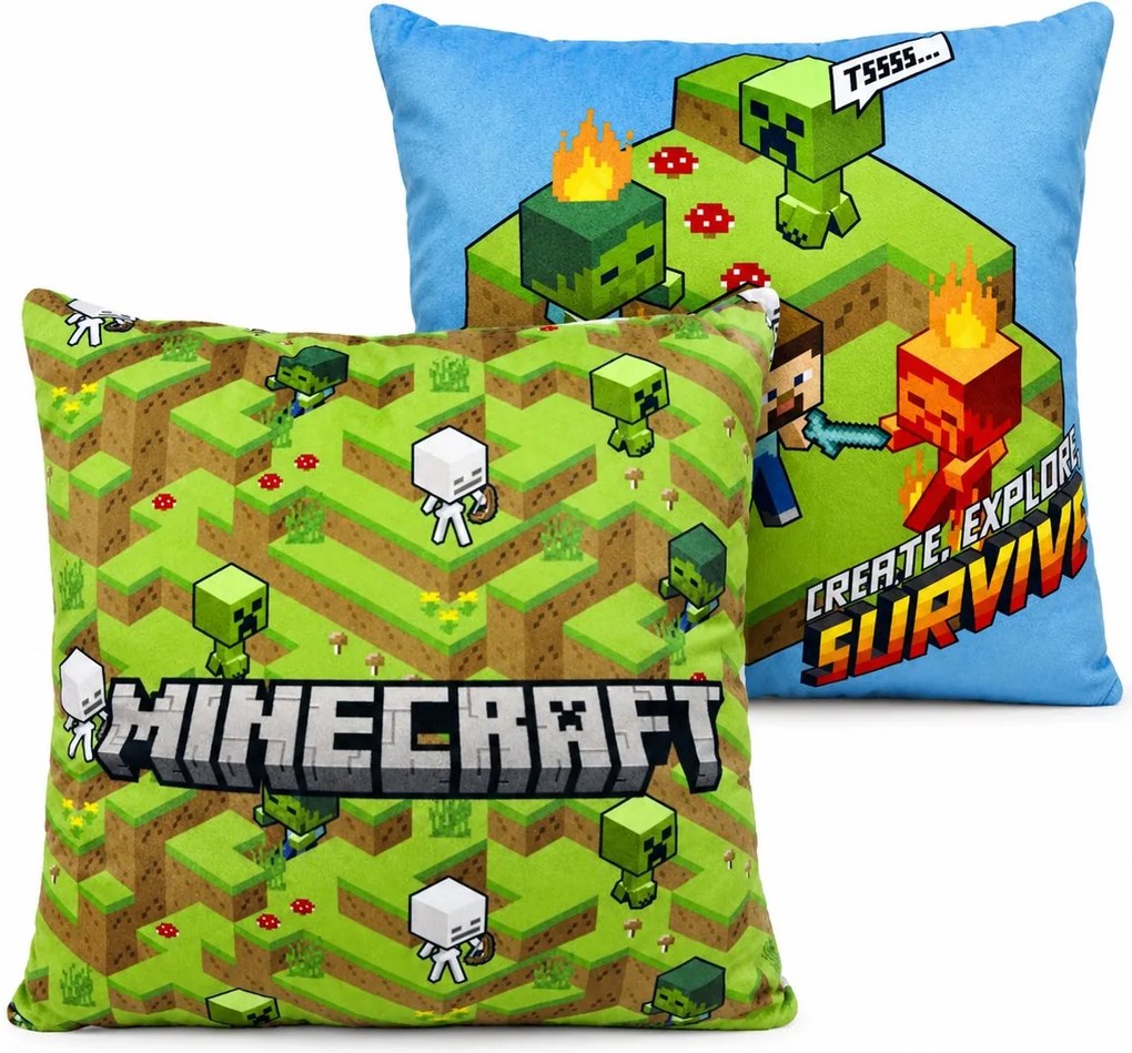 Oboustranný polštář Minecraft - Survive