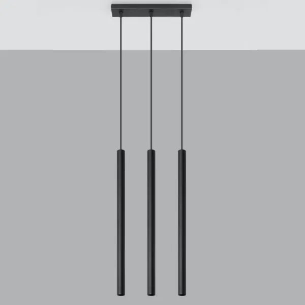 Sollux SL.0470 - Lustr na lanku PASTELO 3 3xG9/8W/230V černá