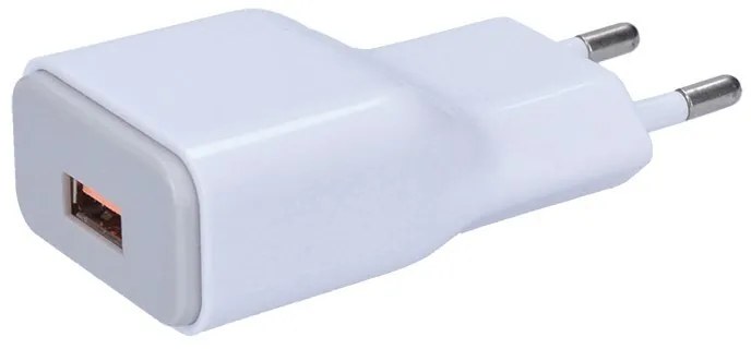 SOLIGHT USB nabíjecí adaptér, 1x USB Qualcomm, 5V2A/9V1.67A/12V1A, AC 230V, bílošedý