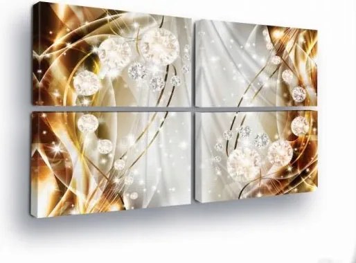 Obraz 120x80 Luxus lesk diamanty zlato stříbro lesk svátek glamour