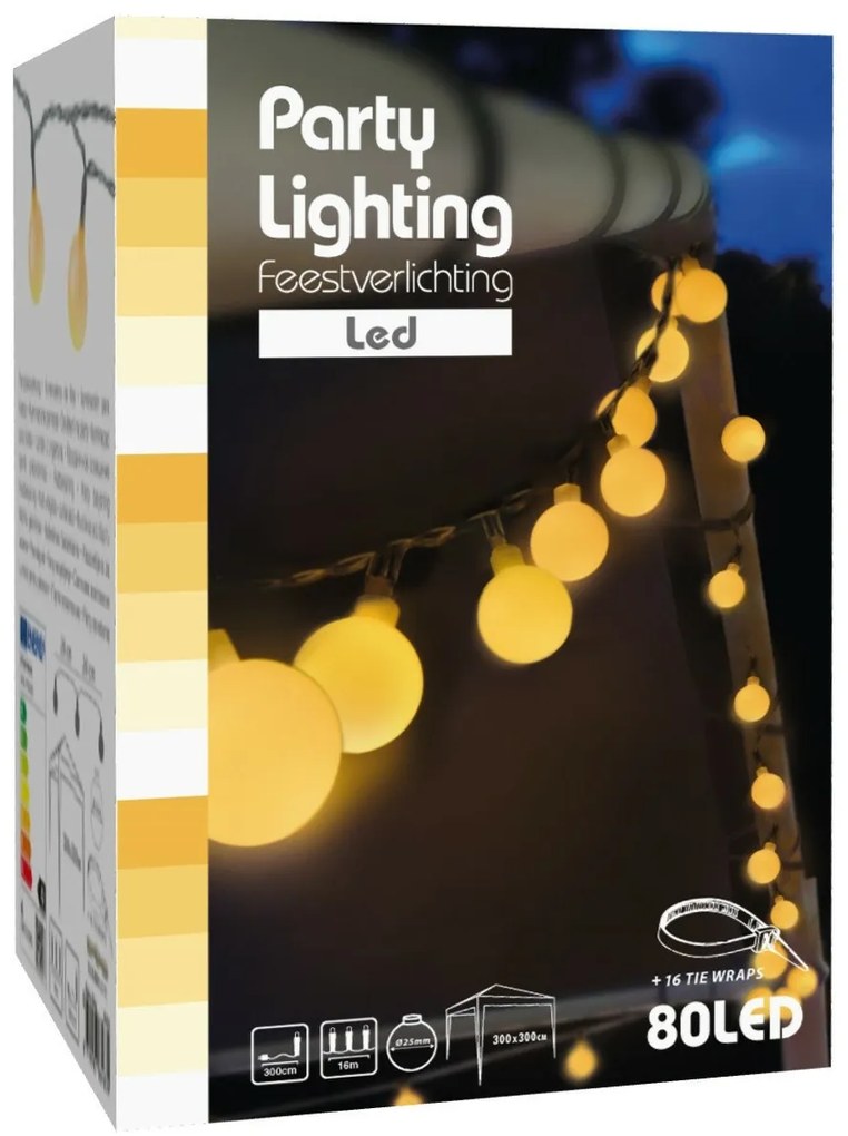 Venkovní LED řetěz String lights, 80 žárovek