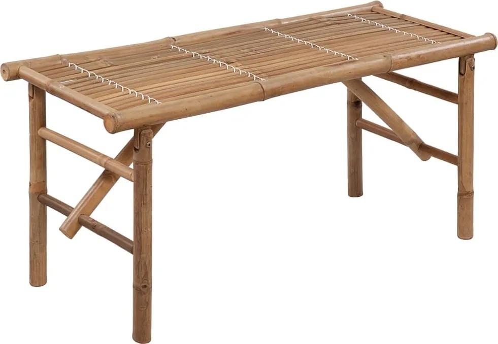 vidaXL Skládací zahradní lavice s poduškou 118 cm bambus [3063865] Barva: Šedá
