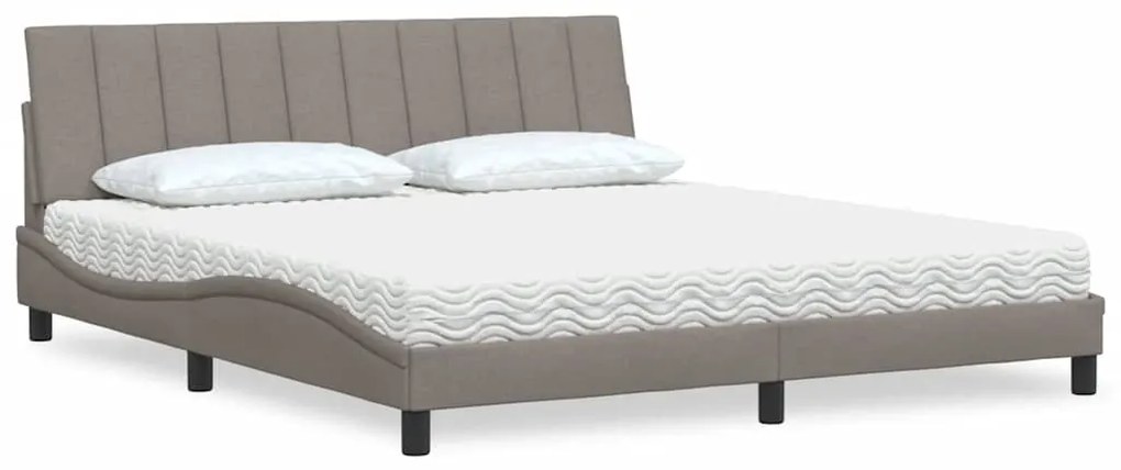 Postel s matrací Hanko taupe 180 x 200 cm textil 3310549