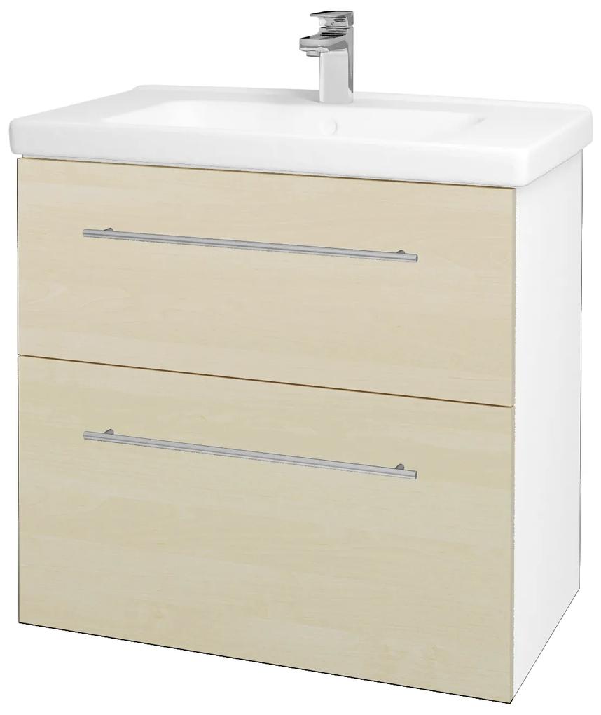Dřevojas Koupelnová skříň BIG INN SZZ2 80 Varianta: N01 Bílá lesk / Úchytka T01 / L01 Bílá vysoký lesk