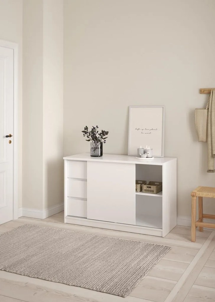 FALCO Komoda Simplicity 207 bílý lesk