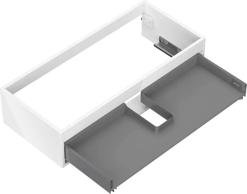 Mexen Box-A, závěsná skříňka 100 cm, 1 zásuvka, bílá lesklá, 91AX0-1000-235-1-00
