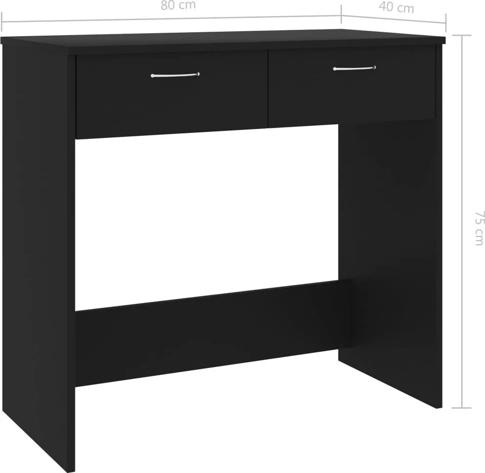vidaXL Psací stůl 80 x 40 x 75 cm dřevotříska [801356] Barva: kouřový dub