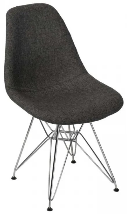 Židle DSR celočalouněná, šedá/kohoutí stopa