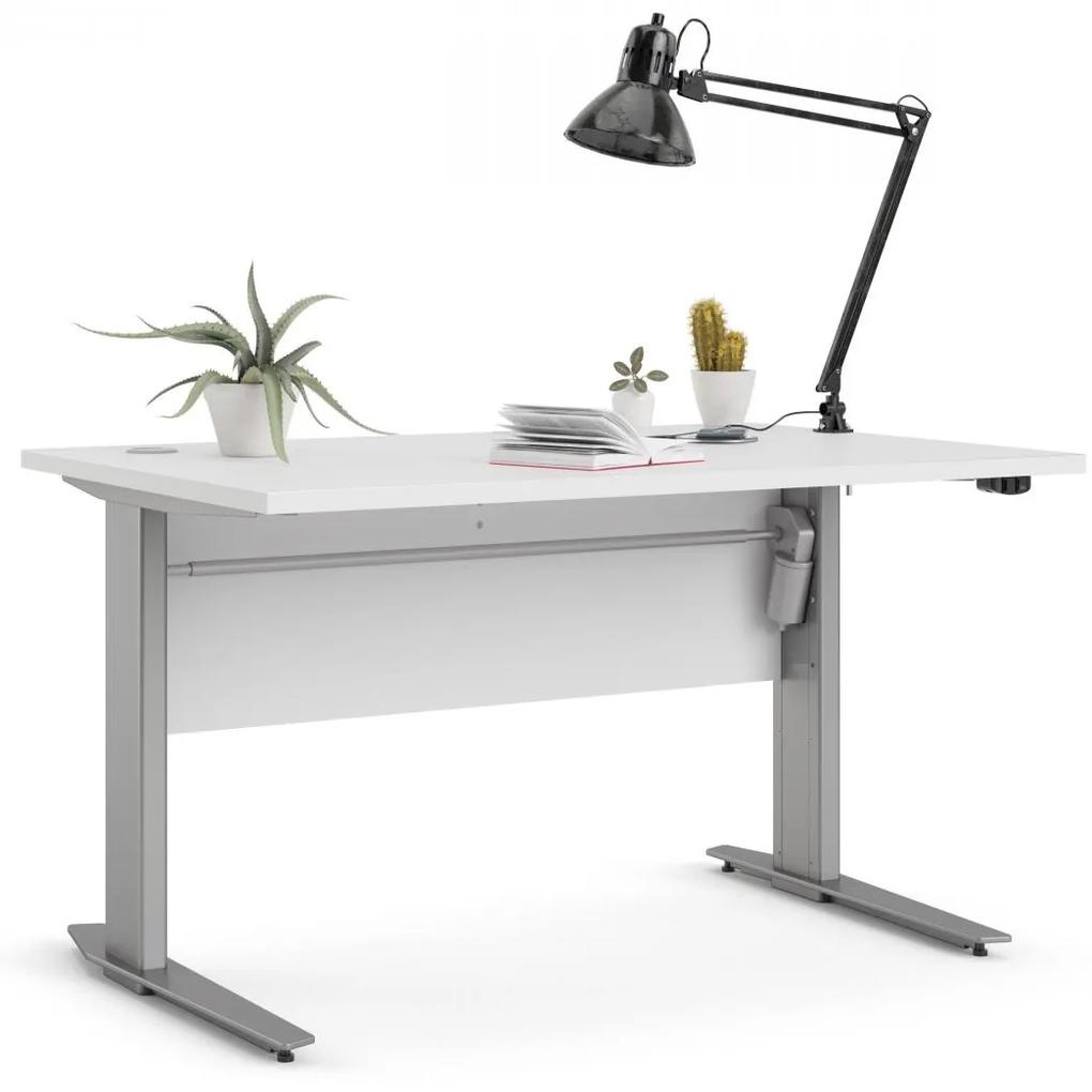 FALCO Výškově nastavitelný psací stůl Office 80400/382 bílá/silver grey
