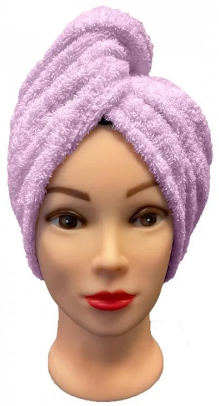 Rychleschnoucí froté Turban na vlasy fialový TiaHome