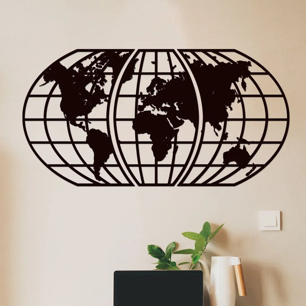 dřevo života 3 dílna mapa světa Global Zvolte barvu dekoru: Ořech, Rozměry šxv (cm): 78x40