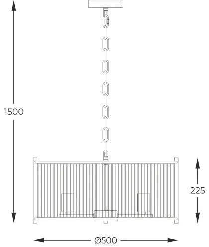 Zuma Line 2200131P-L - Lustr na řetězu MARMO 3xE27/40W/230V chrom