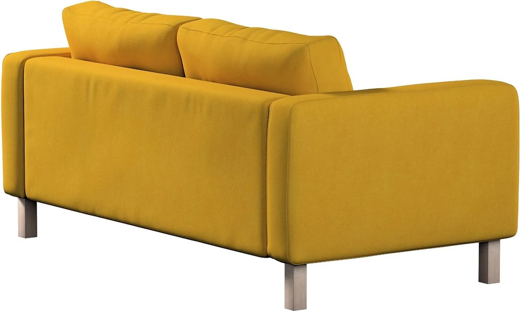Potah na pohovku IKEA Karlstad 2-místná, nerozkládací, krátký barva žlutá látka pletený vzor