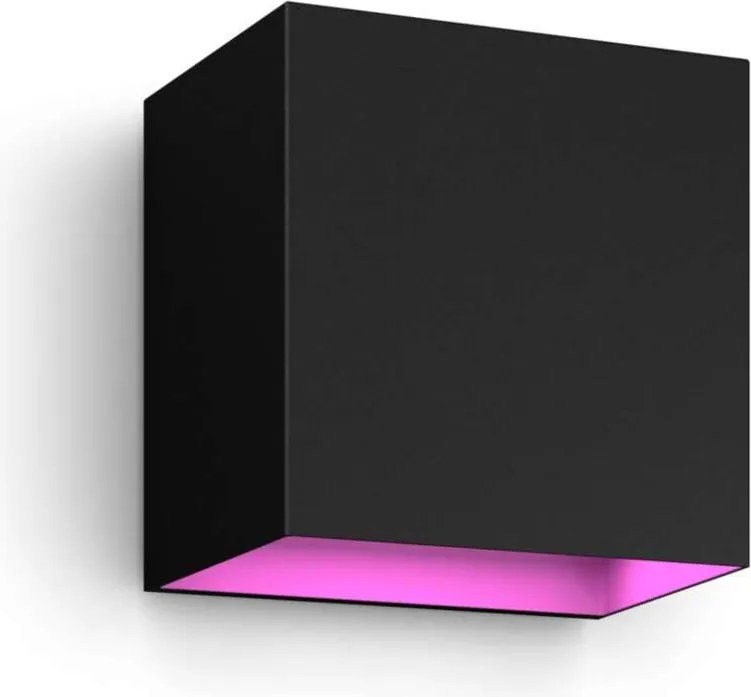 Philips Hue Resonate - Chytré nástěnné venkovní LED svítidlo, 12x12 cm, černá 929003553001