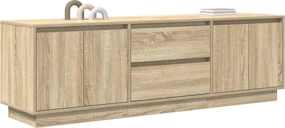 TV skříňka s LED osvětlením Dub Sonoma 160,5x41x50 cm 3328428