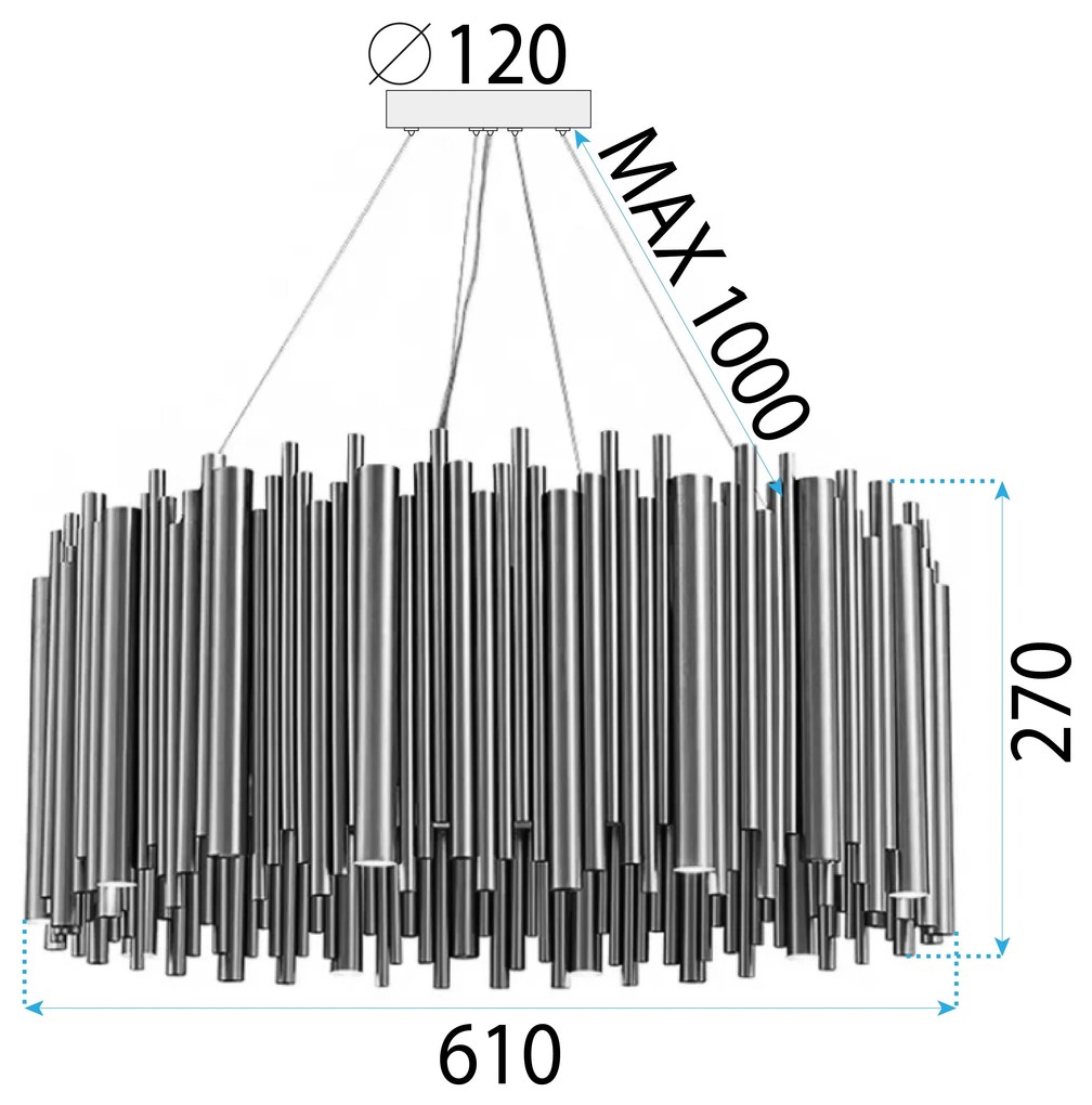 Toolight Moderní designové osvětlení APP1560-12CP zlaté