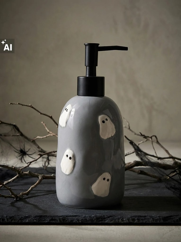 Sinsay - Dávkovač na mýdlo s halloweenským motivem - šedá