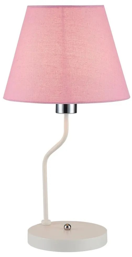 Candellux Stolní lampa YORK 1xE14/60W/230V růžová/bílá CA0716