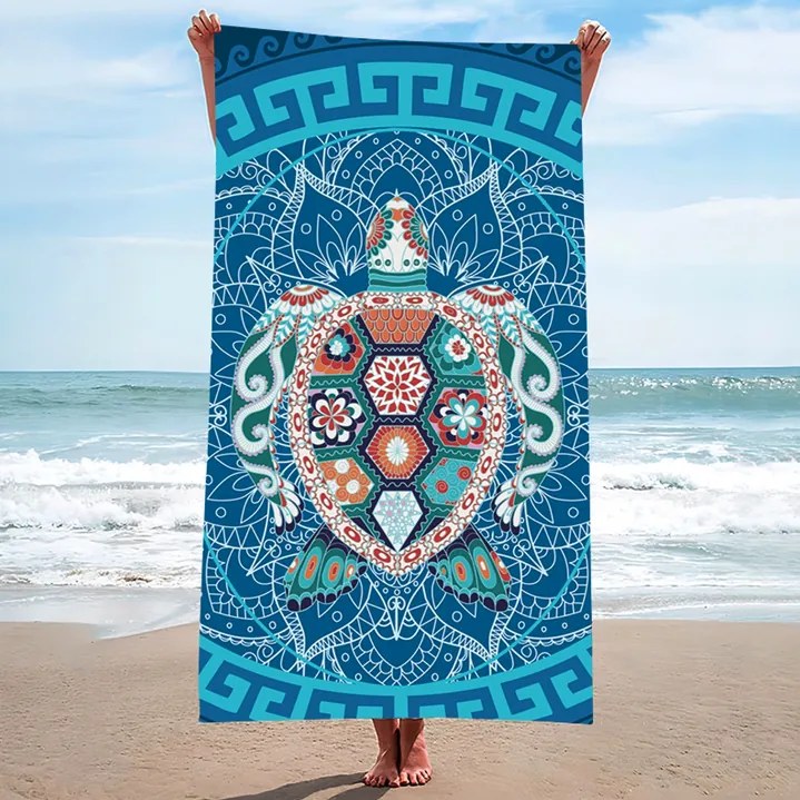 Plážová osuška s barevnou želvou Šířka: 100 cm | Délka: 180 cm