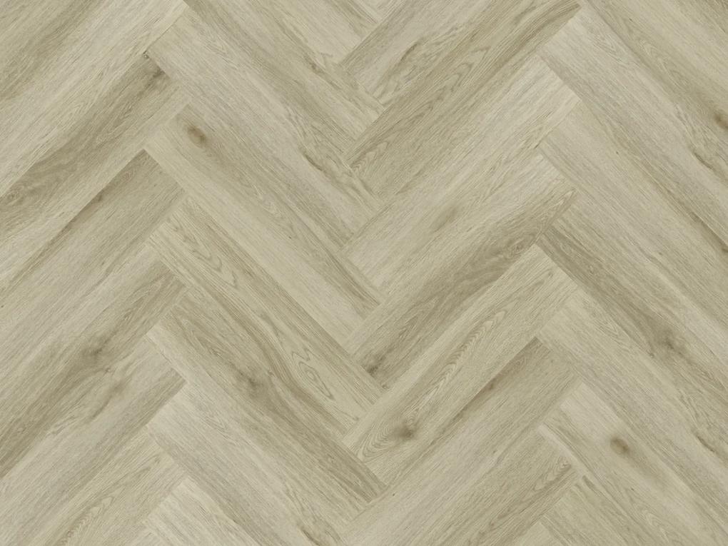 Minerální podlaha Dub Harlow - titanium nano layer, uv vrstva, design dřeva, vzor rybí kost - CA 158-H