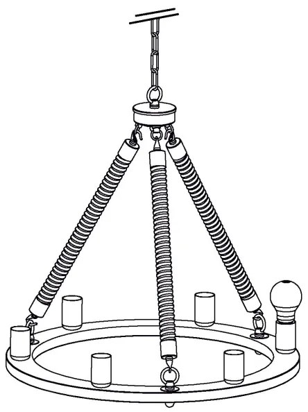 Eglo 49694 - Lustr na řetězu FINDLAY 6xE27/60W