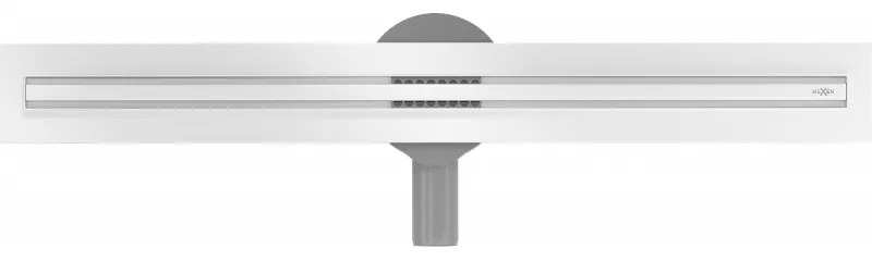 Mexen Flat nerezový sprchový žlab s rotačním 360° sifonem 60 cm, vzor SLIM, bílá, 1241060