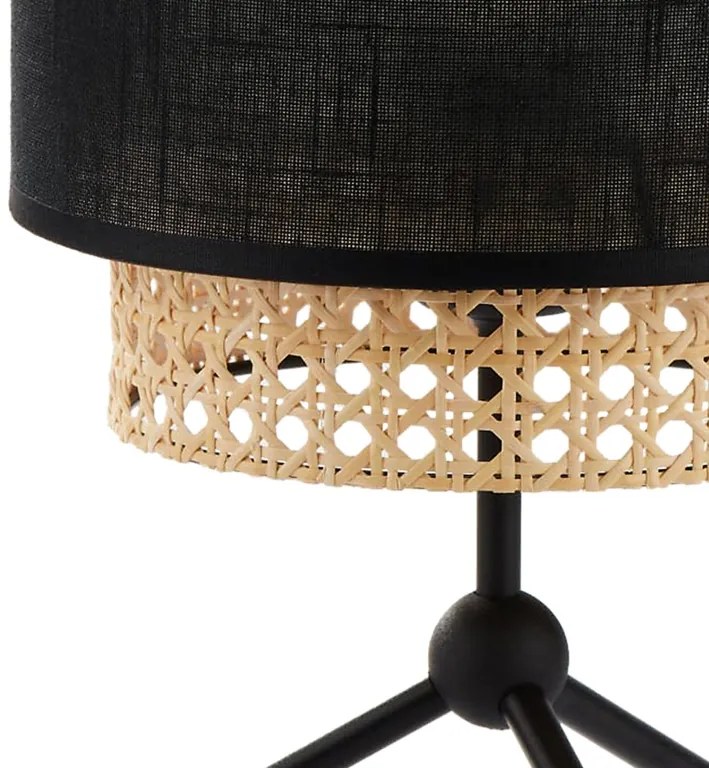 TK LIGHTING Sada osvětlení - BOHO, sestava č. 1, černá/slámová