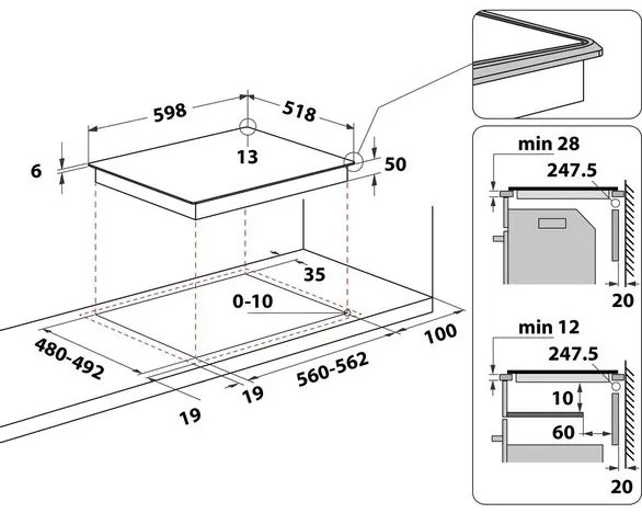 Whirlpool WLB5860AL Indukční varná deska