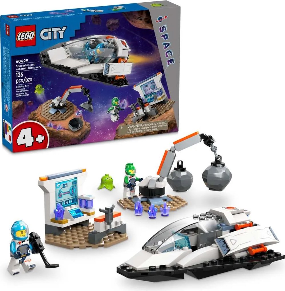 Lego stavebnice lego city 60429 vesmírná loď a objev asteroidu