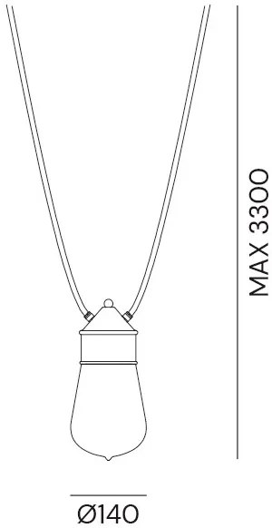 Il Fanale Drop, závěsné svítidlo pro systém Drop, 1x57W E27, staromosaz, prům. 14cm, IP55