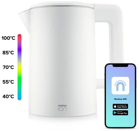 Niceboy ION SmartKettle - Chytrá rychlov. konvice s term. 1,7 l 2200W/230V bílá
