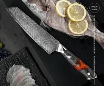Nůž Kiritsuke 8.2" GRAND SHARP KANTÓ 67 vsrtev damaškové oceli