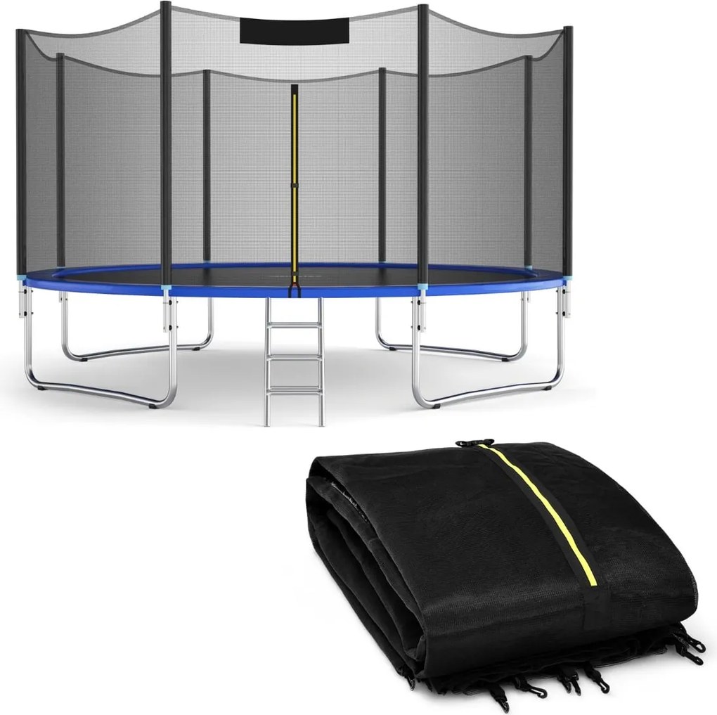 Costway Ø 427 cm trampolínová ochranná síť pro zahradní trampolíny náhradní síť