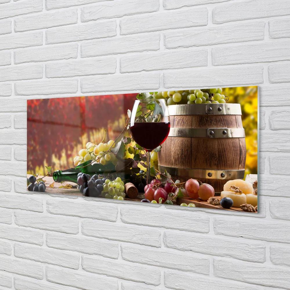 akrylový obraz Podzimu sklenice na víno 120x60 cm