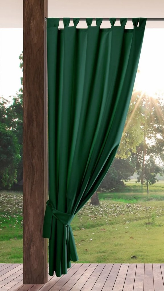 ZAHRADNÍ VODĚODOLNÝ ZÁVĚS NA POUTKÁCH GARDEN 155X200 CM ZELENÁ