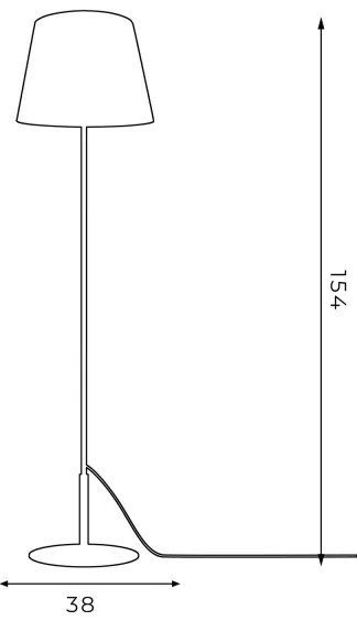 Stojací lampa ARDEN 1xE27/60W/230V zelená/zlatá