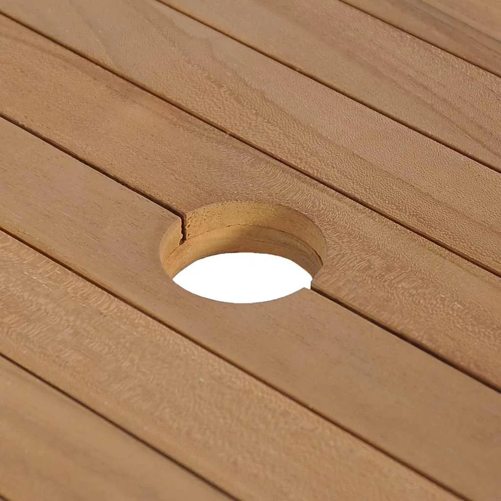 Koupelnová skříňka dřevo teak a umyvadlo mramor krémové 3058162