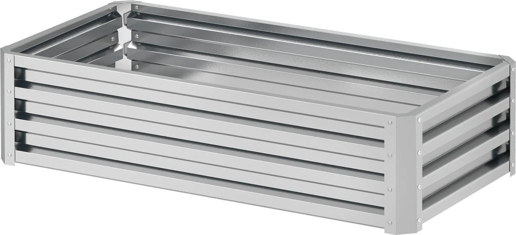 Outsunny Vyvýšený Záhon z Oceli, Studený Rám pro Růst S Otevřeným Dnem, Zahradní Box pro Rostliny 120x60x30,5 cm | Aosom