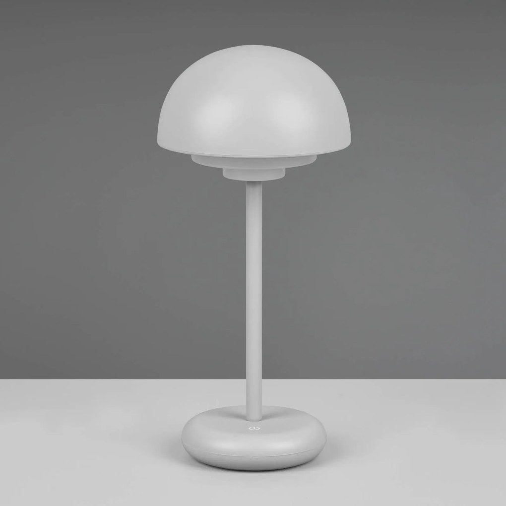 Stolní lampa LED Elliot IP44 baterie stmívač šedá