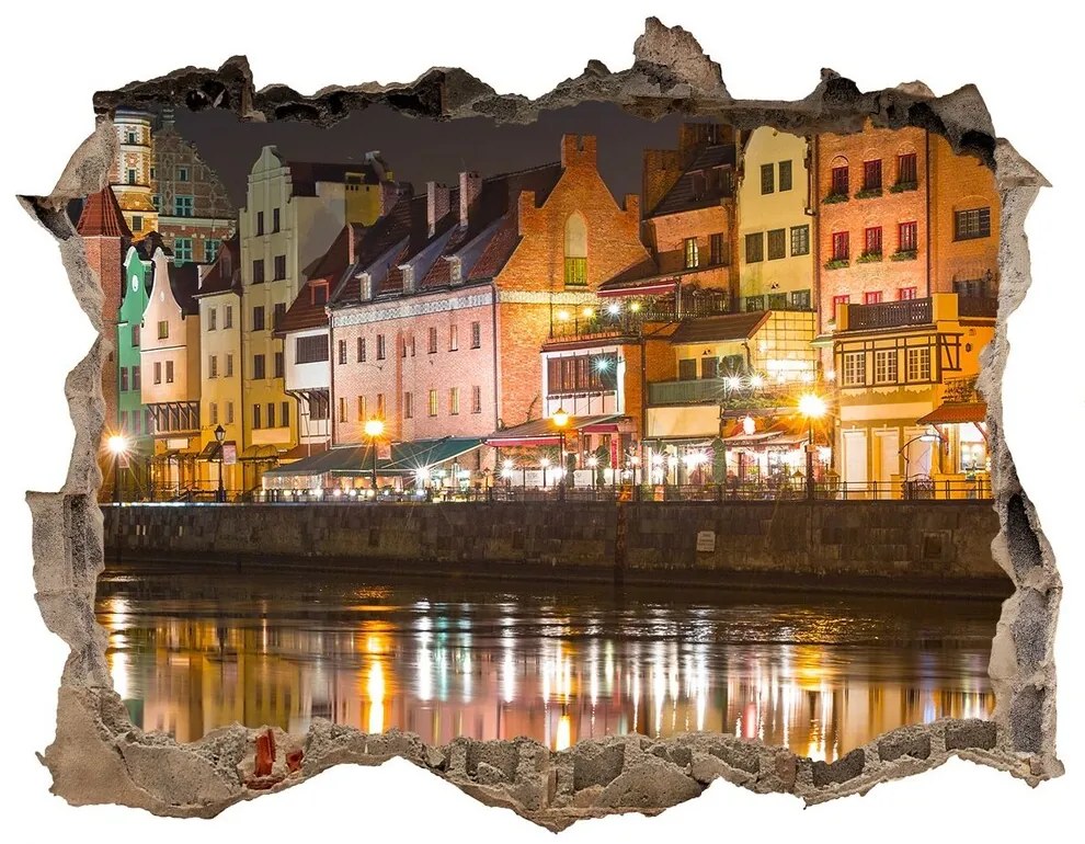 Wallmuralia Fototapeta díra na zeď 3D Gdaňsk Polsko 95x64 cm