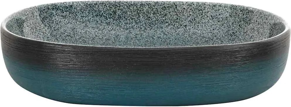 Umyvadlo na desku tyrkysové oválné 59 x 40 x 14 cm keramika 155101