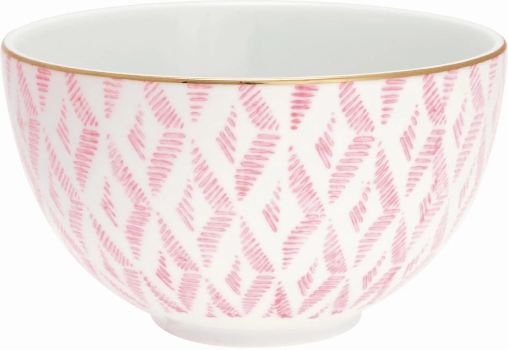 GREEN GATE Porcelánová miska Kassandra Pale Pink, růžová barva, porcelán
