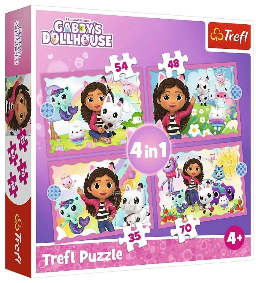 TREFL Gábinin kouzelný domek 4v1 35,48,54,70 dílků
