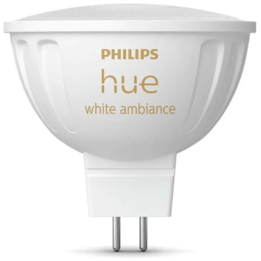 Philips Hue Smart žárovky - Chytrá LED žárovka GU5,3, MR16, 5,1 W, stmívatelná, bílé světlo 929003575201