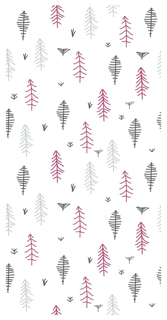 Tapeta - Motiv lesa v růžovo-šedé