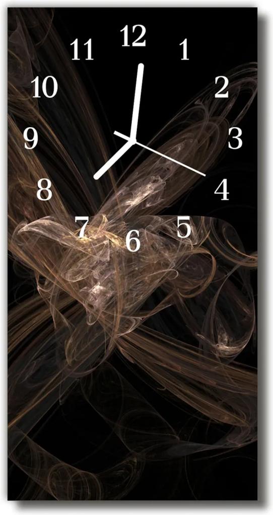 Skleněné hodiny vertikální Umění abstrakce černá grafika
