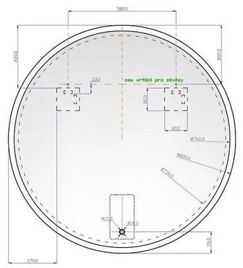 Amirro Moonlight Ronde Zrcadlo 80 cm s LED podsvíceným okrajem se senzorem, 411-330