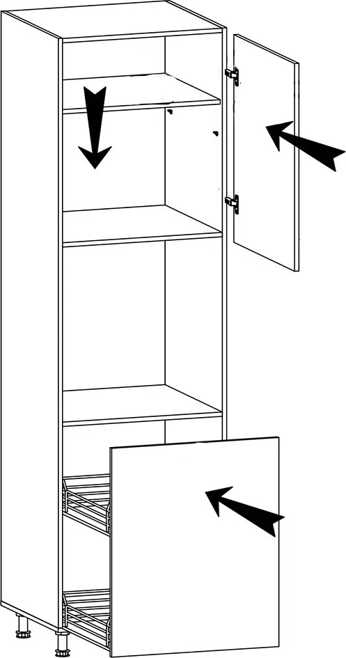 Kuchyňská linka ASPEN b | 450x270 cm | zásuvky METALBOX | SOKL v CENĚ | bílá lesk